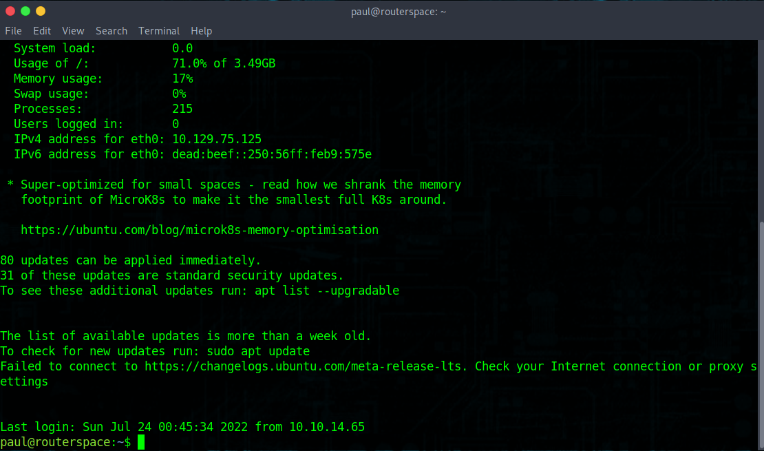 RouterSpace Write-up on HTB – Locked Dorr Security